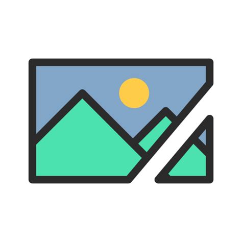 Ícone de imagem quebrada generic outline color