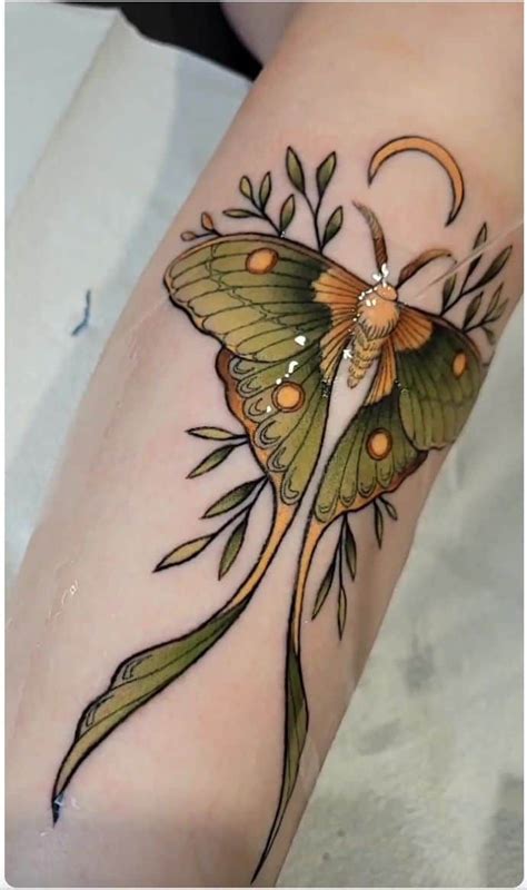 Realistic Luna Moth Tattoo