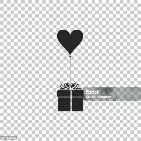 풍선 심장 아이콘 투명 한 배경에 고립의 모양으로 선물 발렌타인의 날 결혼식 생일 카드입니다 평면 디자인입니다 벡터 일러스트