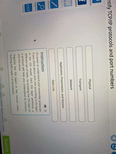solved ntify tcp ip proto cols and port numbers action