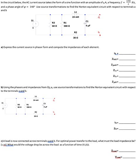 Solved In The Circuit Below The Ac Current Source Takes The