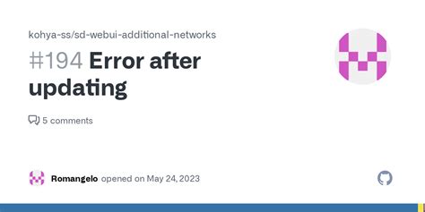 Error After Updating · Issue 194 · Kohya Ss Sd Webui Additional