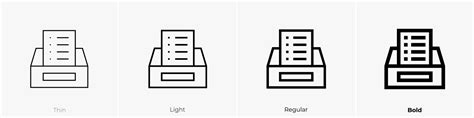 Form Icon Thin Light Regular And Bold Style Vector Image