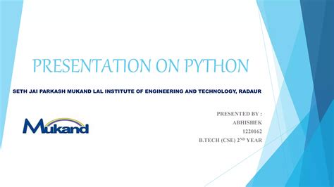 Presentation On Python Pptx