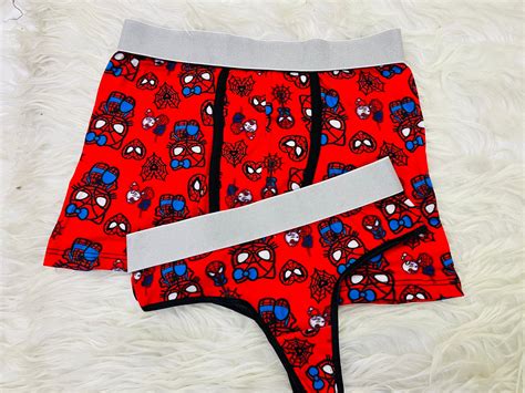 Kitty Spider Man Matching Couples Underwear Fundies