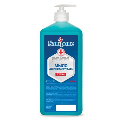 САНИПОН Мыло жидкое дезинфицирующее, 1 л, SANIPONE "Extra", дозатор ...