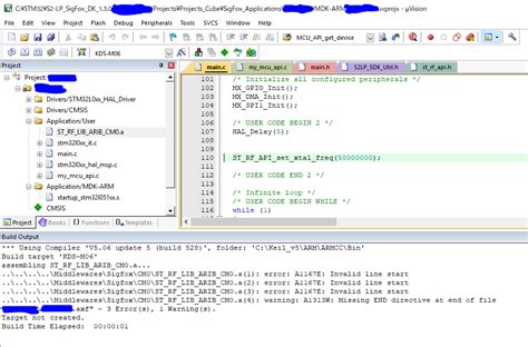 solved static library error stmicroelectronics community