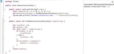 Java Code 94 Maxconsecutiveones Narayana N Posted On The Topic