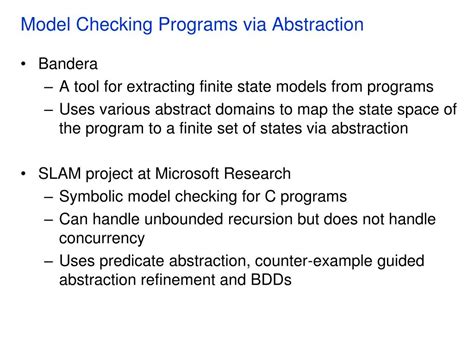 Ppt Model Checking Programs Using Abstraction Powerpoint Presentation Id3926166