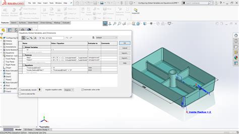 Configuring Equations Property And Table Design