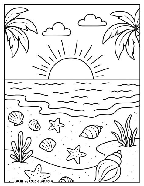 Ocean Coloring Pages For Kindergarten