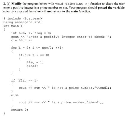 solved 2 b reprogram your code in question 2 a so that