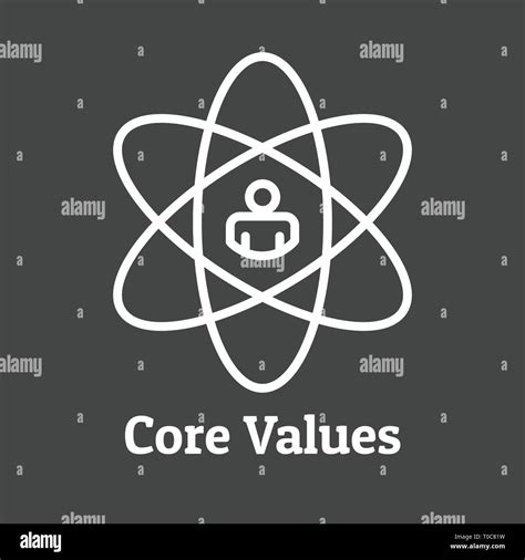 Core Values Outline Line Icon Conveying Integrity And Purpose Stock Vector Image And Art Alamy