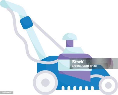 잔디 깎기 또는 식물 아이콘 디자인 하우스키핑 기호 사무실 관리인 기호 포터 또는 클렌저 장비 스톡 일러스트레이션 잔디 깎는