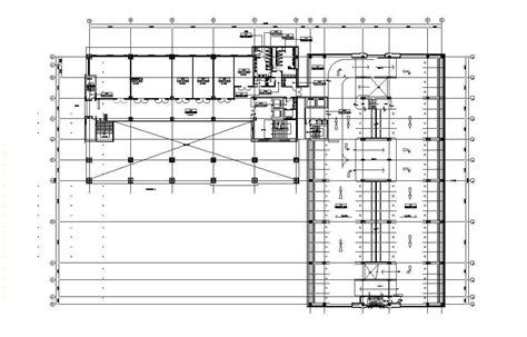 The Office Building Floor Plan And Car Parking Typical Section Details