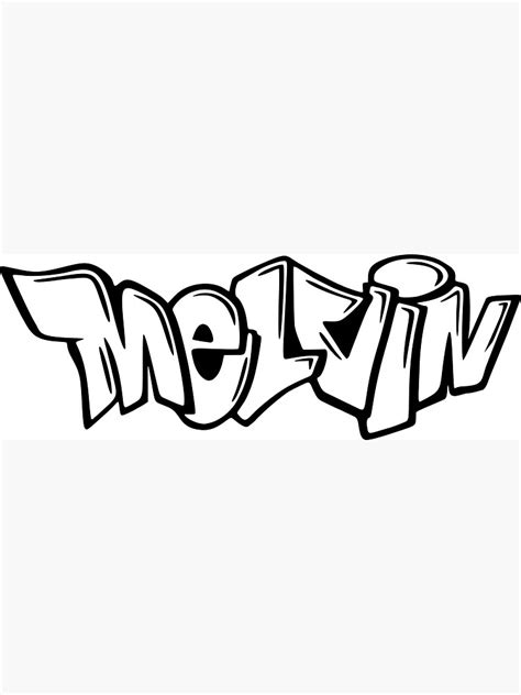 Melvin Graffiti Name Design Sticker For Sale By Namethatshirt