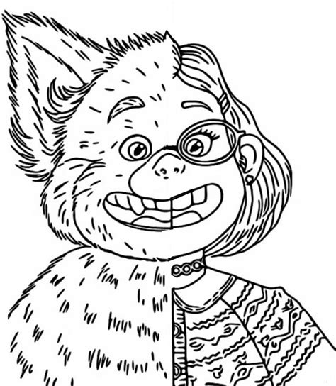 Turning Red Panda Mei Lee Coloring Page Free Printable Coloring Pages