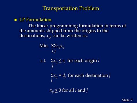 Ppt Transportation Assignment And Transshipment Powerpoint Presentation Id654522