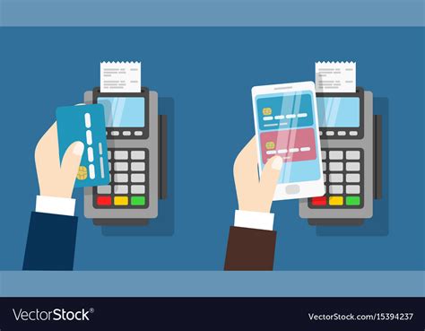 Nfc Payment Pos Terminal Wireless Royalty Free Vector Image
