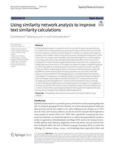 Using Similarity Network Analysis To Improve Text Similarity Calculations