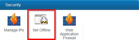Set A Site In Offline Mode Wcp Domain Control Panel Hostek Community