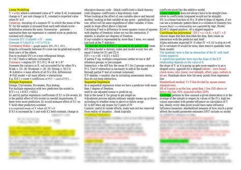 Psy349 Final Exam Cheat Sheet Psyu3349 Design And Statistics Iii
