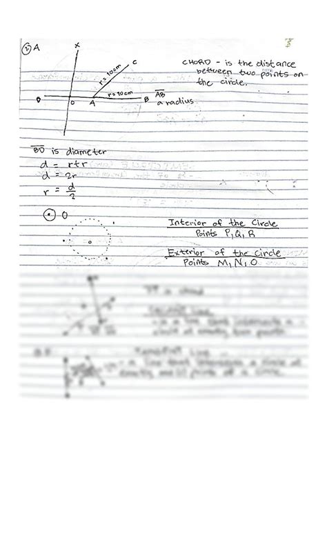 Solution Grade 10 Mathematics Circle Chord Secant Tangent Arc Semicircle Arc Minor Arc