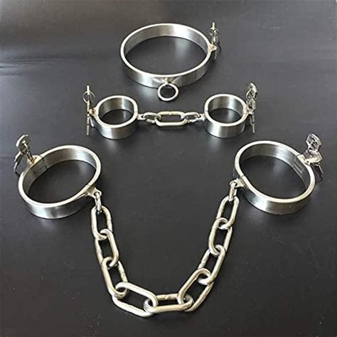 Sjkksz Stainless Steel Restraints Sex Set For Couples Metal Lockable