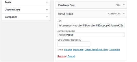 2 Ways To Trigger Elementor Popup In The Wordpress Native Menu Without