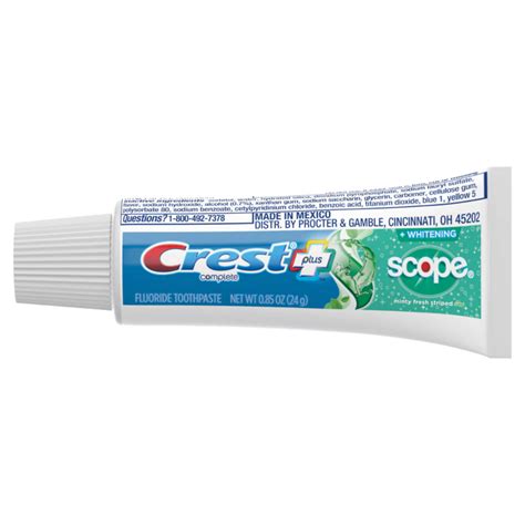 Toothpaste Crest Extra White Plus Scope Outlast 85oz 72pkg
