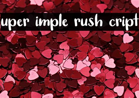 Super Simple Brush Script Font FFonts Net