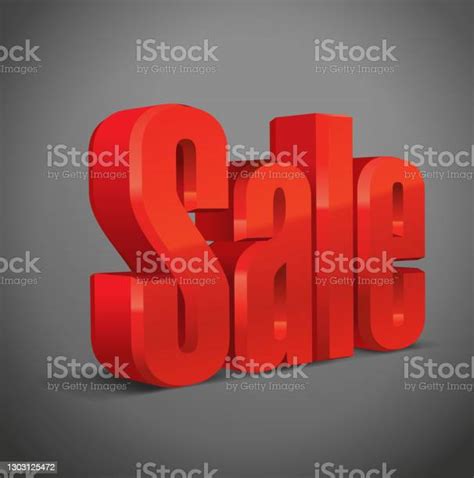 판매 스톡 일러스트레이션 3 차원 벡터 빨간색 문자 격리된 텍스트입니다 공란에 대한 스톡 벡터 아트 및 기타 이미지 공란 금융 낮 Istock