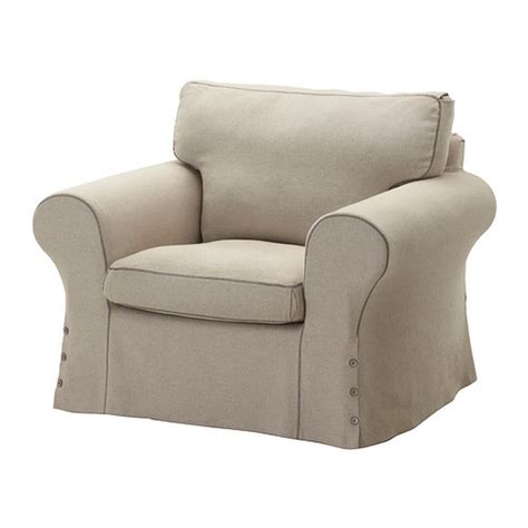 Ikea Ektorp Armchair Cover Chair Slipcover Risane Natural Linen Blend Beige New