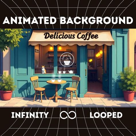 Coffee Shop Animated Background Cozy Ghibli Inspired Cafe Sunny Day