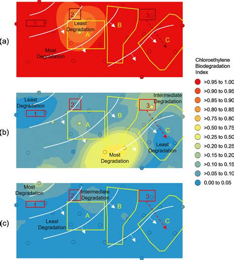 Spatial Projections Of Trichloroethylene Biodegradation Indices A
