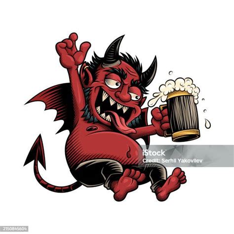 Drinking Devil Stock Illustration Download Image Now Alcohol