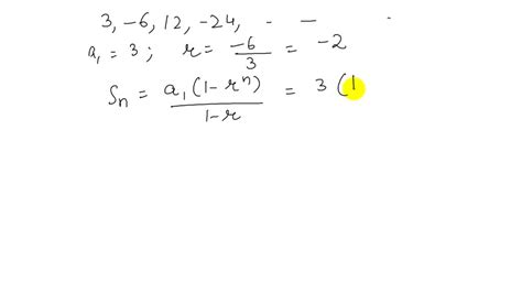 solved use the formula for the sum of the first n terms of a geometric
