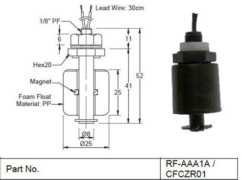 Mini Float Switch Rf Fvc Fch Series Gii Technology Measuring Instruments Heating
