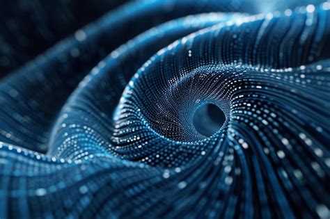 Premium Photo This Computer Generated Image Depicts A Vibrant Blue Spiral With Dynamic