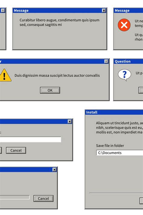 Old User Interface Window Old Computer Retro Browser Dialog