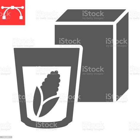 아침 시리얼 글리프 아이콘 옥수수와 시리얼 시리얼 상자 사인 벡터 그래픽 편집 스트로크 솔리드 아이콘 Eps 10 로고에 대한