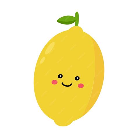 Premium Vector Lemon Fruit Cute Character Vector Illustration Clip