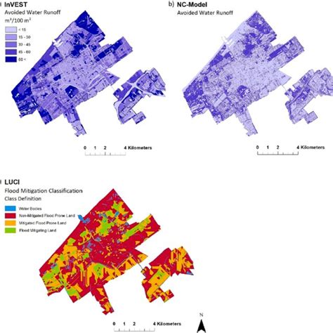 Flood Protection Expressed As A Annual Avoided Water Runoff M 3 100