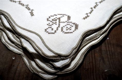 Monogram Linen Napkins For Elegant Dinner Parties