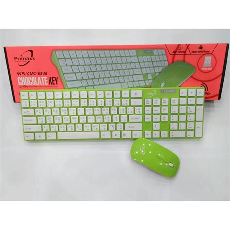 Primaxx ชุด คีบอร์ดไร้สาย เมาส์ไร้สาย Wireless Keyboard Mouse Set รุ่น Ws Kmc 8119 Shopee
