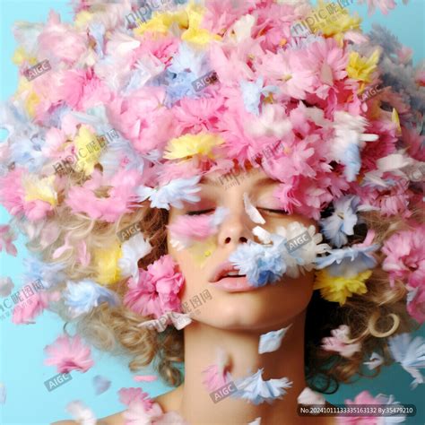 Ai创作图头发带花朵 花遮脸的女孩 欧美潮流大花 人头花艺造型 花瓣花朵女孩 鲜花遮挡脸部 欧美大花 花艺化妆师 欧美大花朵 创意广告美容 俄罗斯封面时尚创意 花卉与美容 美容化妆美陈布置