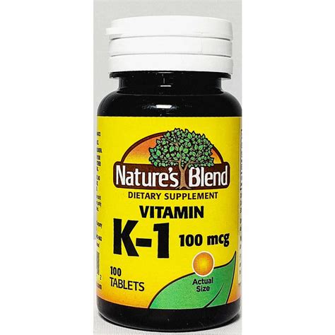 Vitamin K 1 100 Mcg By Natures Blend Hargraves Online Healthcare