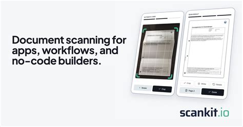 Document Scanning For Apps Workflows And No Code Builders ScanKit Io