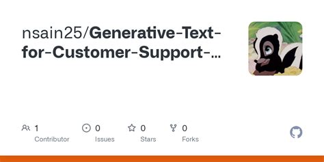Github Nsain25generative Text For Customer Support Automation