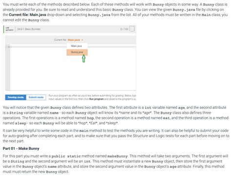 bunny please show steps and solve this java problem